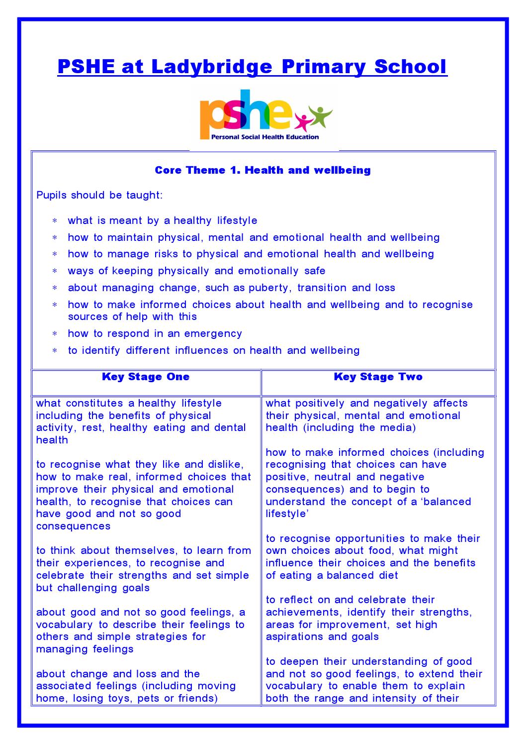 PSHE at Ladybridge Primary School by Schudio - Issuu