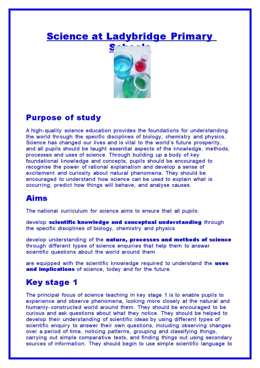 Science at Ladybridge Primary School by Schudio - Issuu