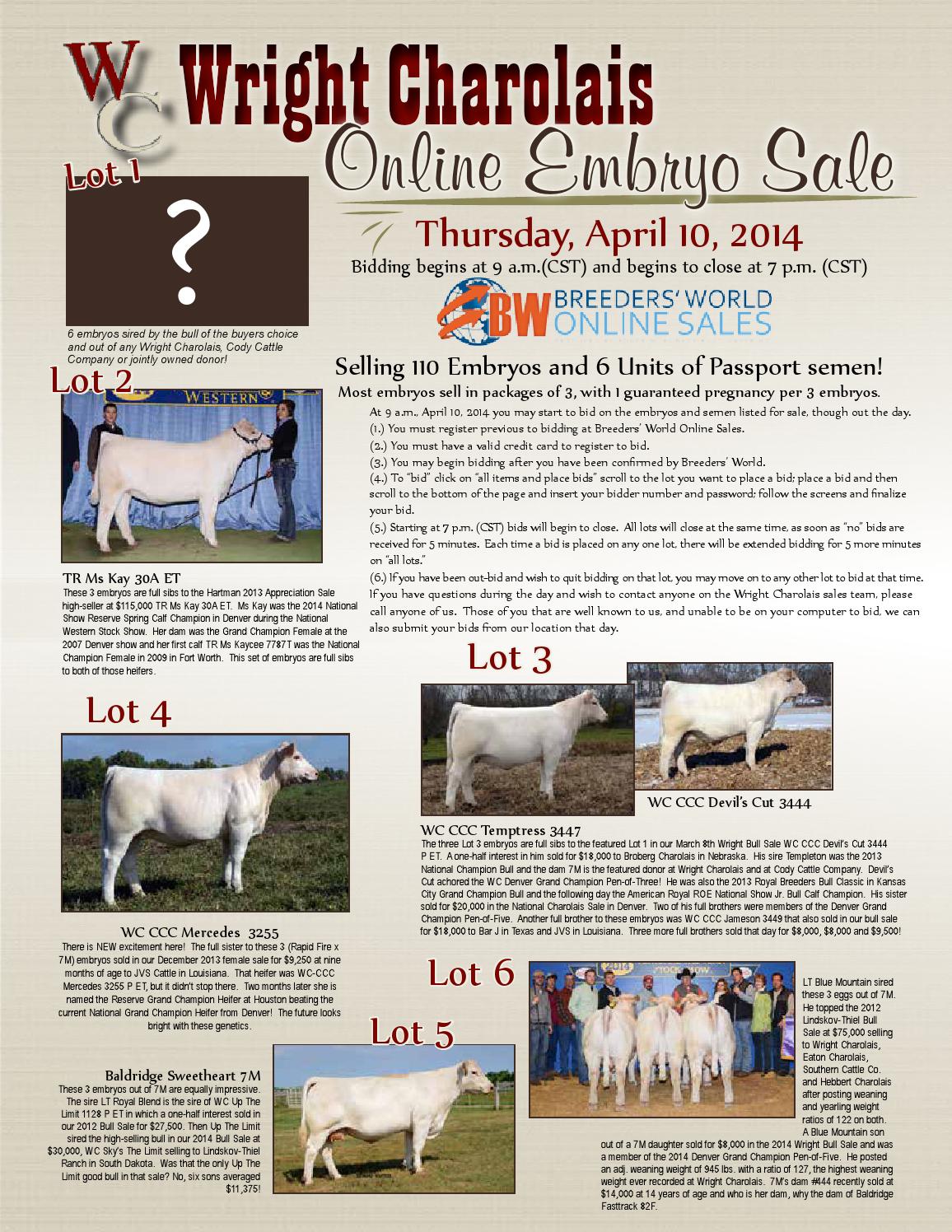 Wright Embryo Sale by Sullivan Supply - Issuu