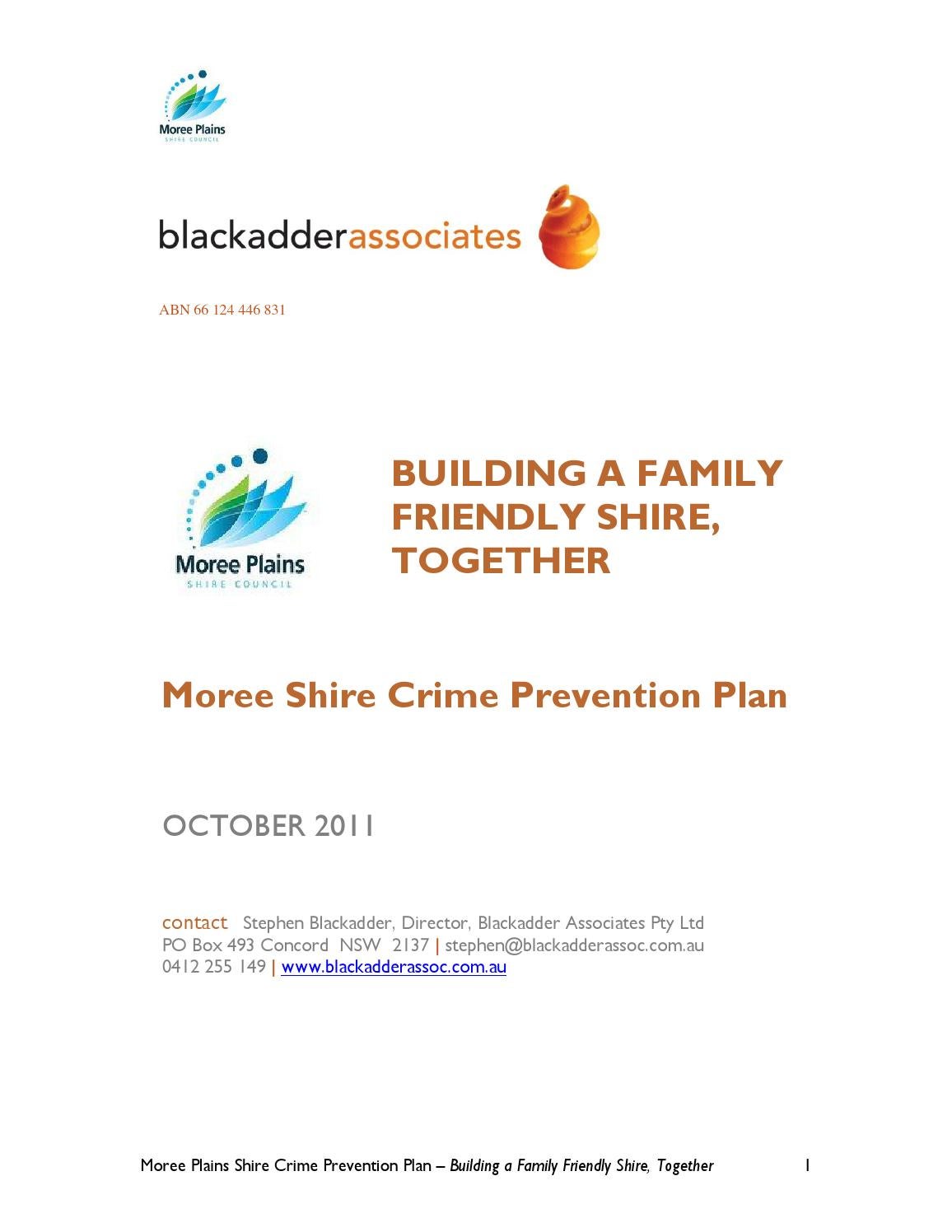Moree Plains Shire Council Crime Prevention Plan by Moree Plains Shire ...