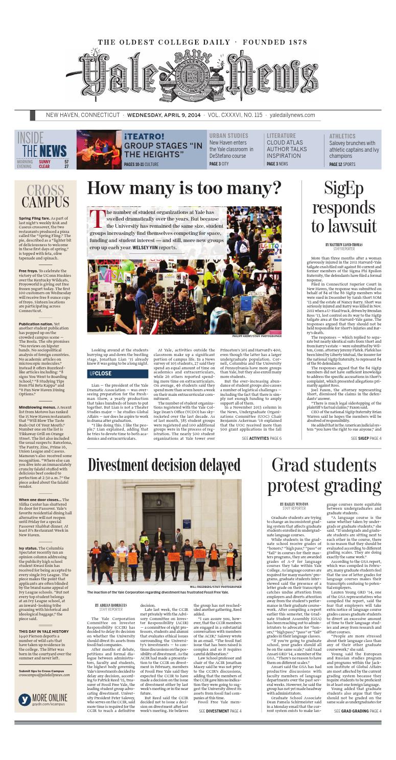 Today's Paper by Yale Daily News - Issuu