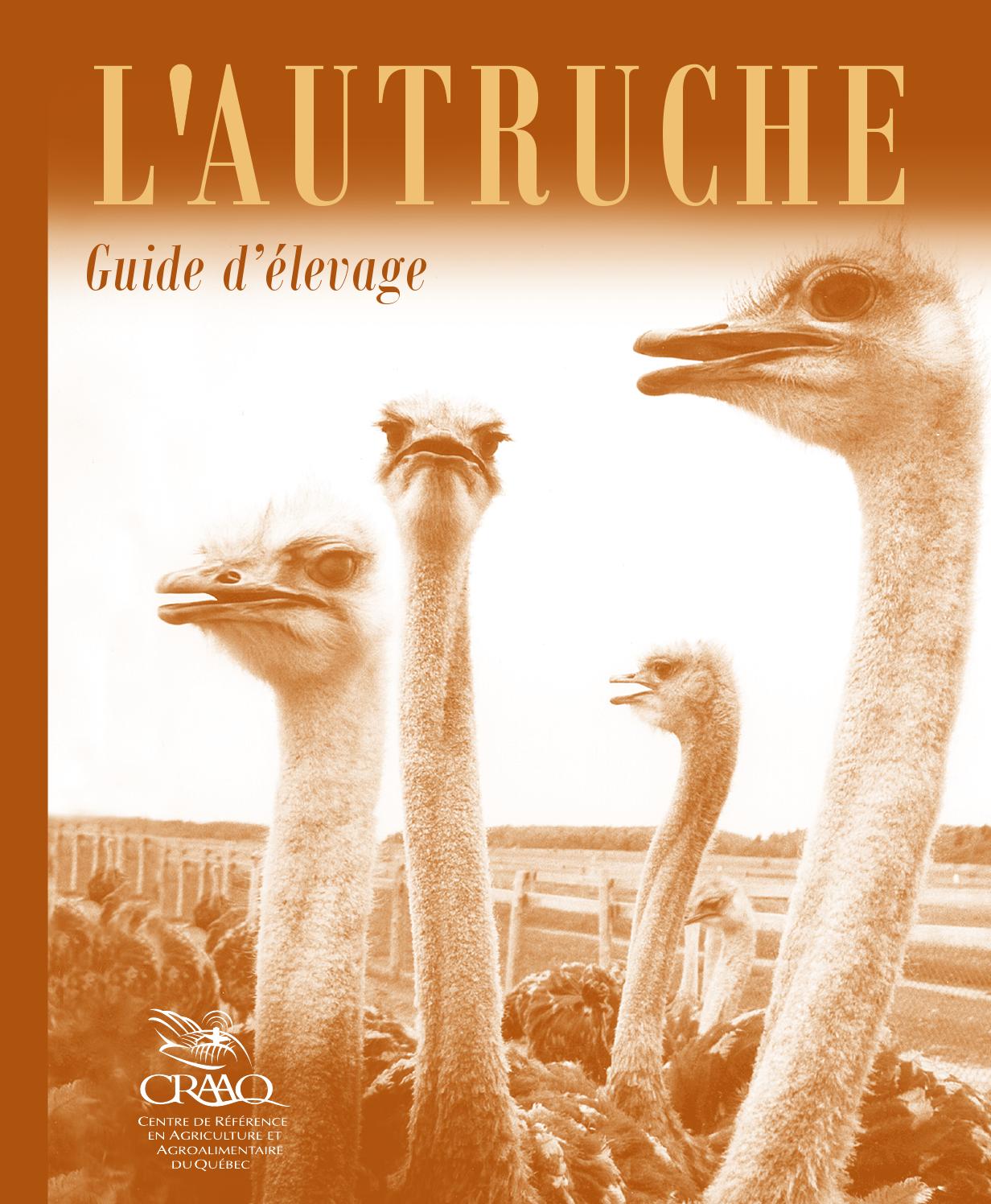 L'autruche - Guide d'élevage by CRAAQ - Issuu