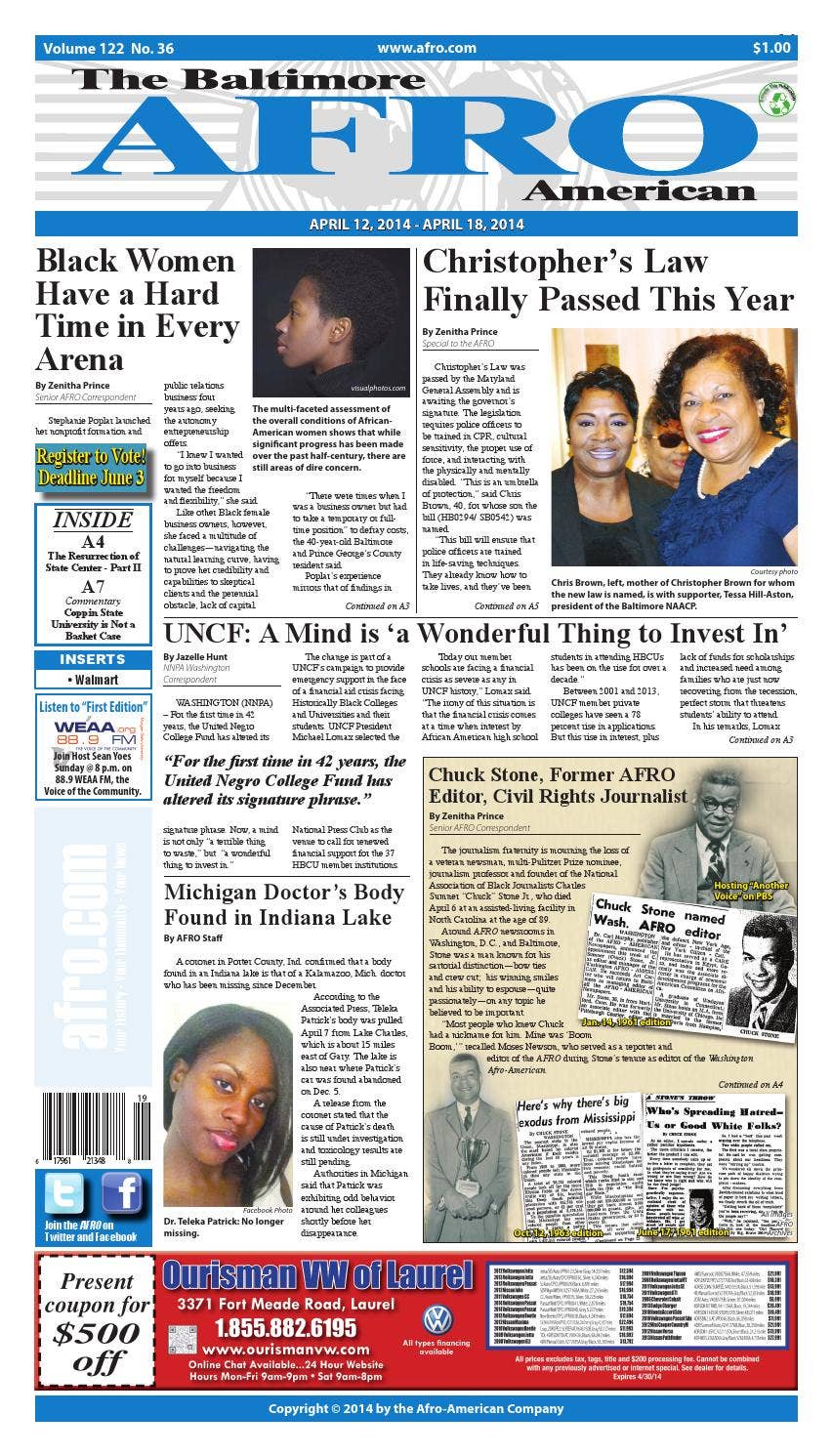 Baltimore Afro-American Newspaper April 12 2014 by AFRO News - Issuu