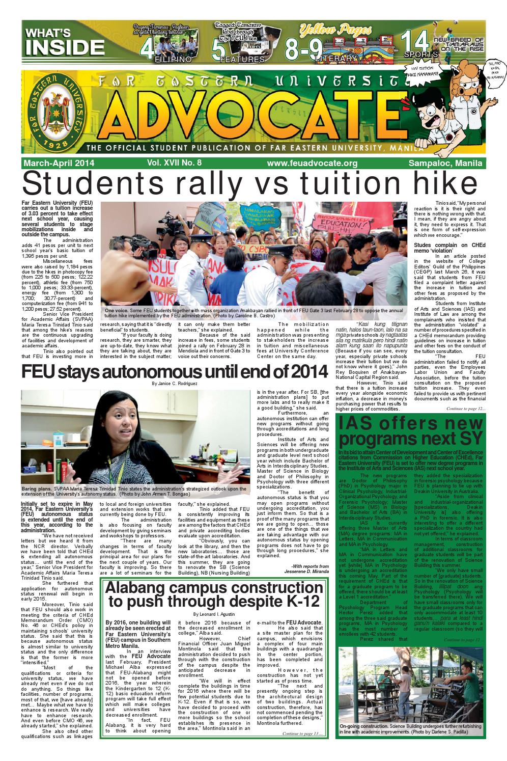 March-April 2014 by FEU Advocate - Issuu