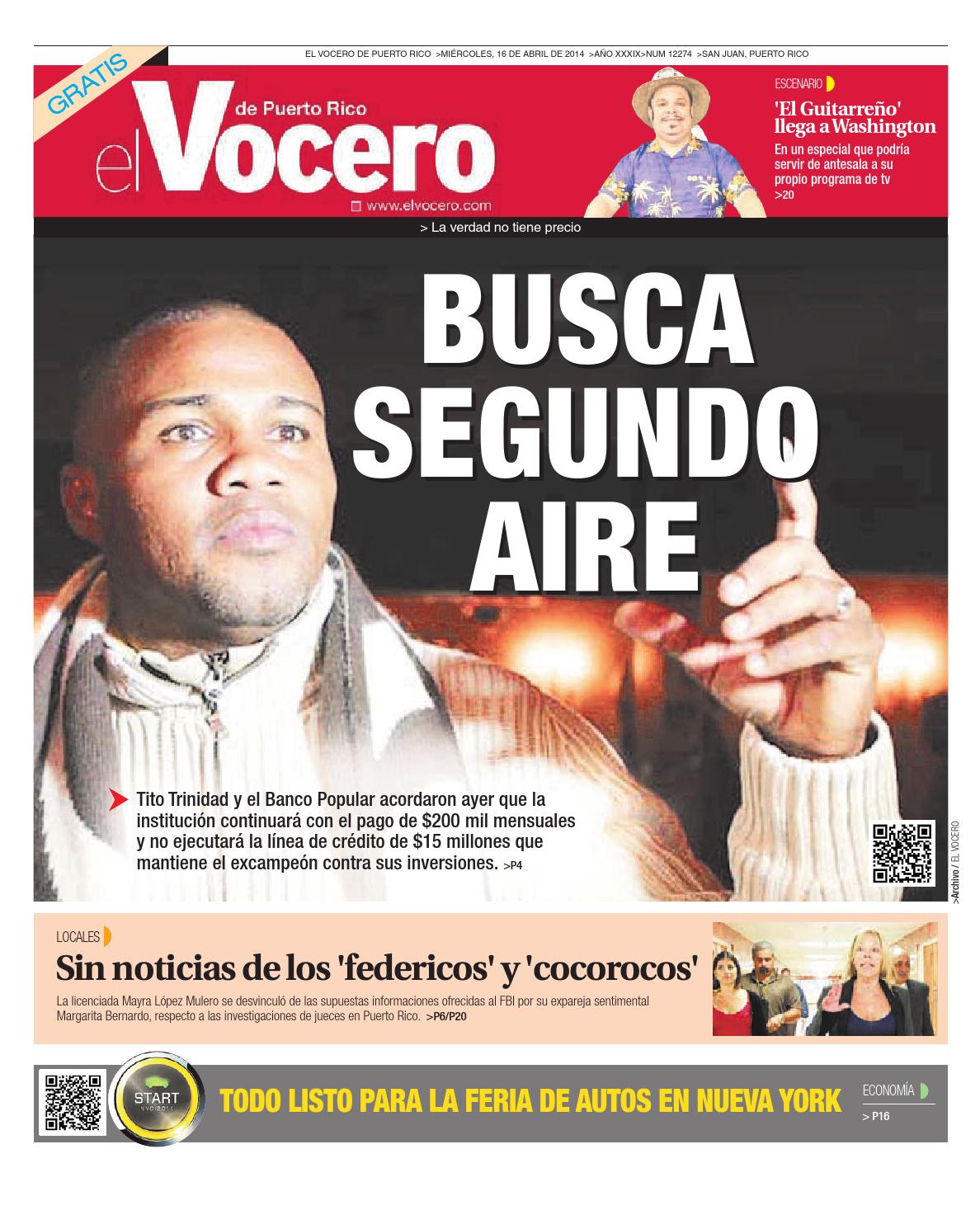 Edición 16 de Abril 2014 by El Vocero de Puerto Rico - Issuu