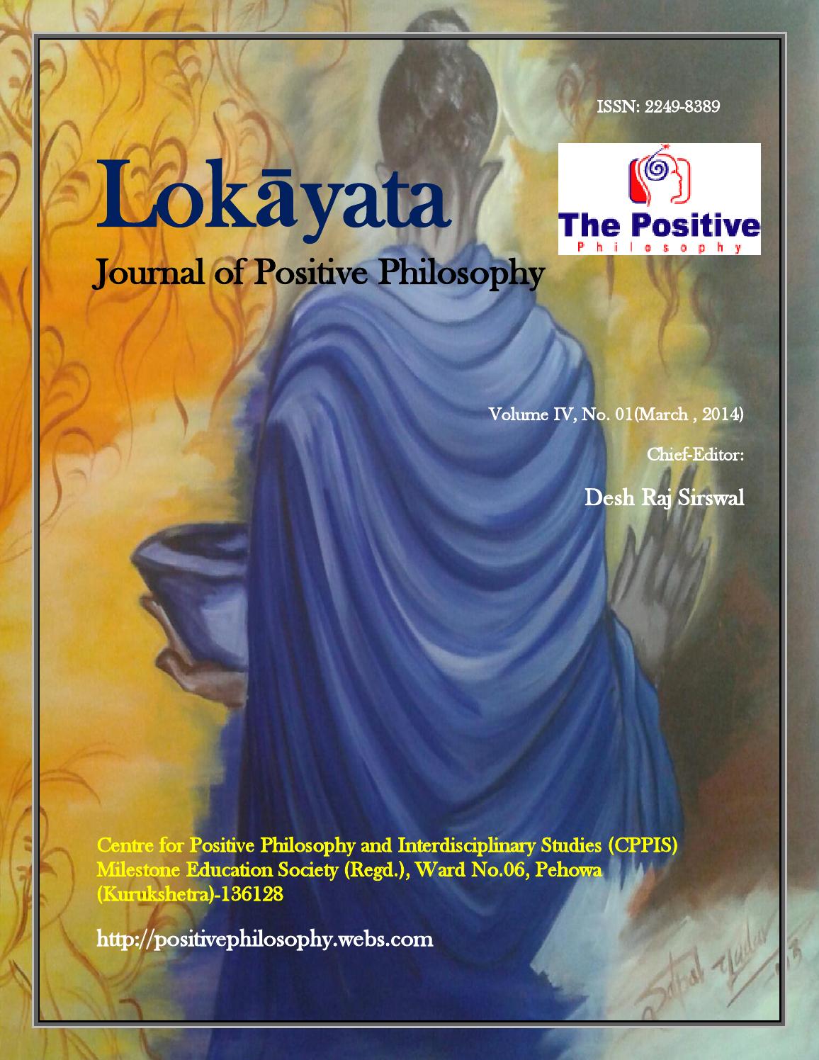 Lokayata Vol IV ,No 01 (March 2014) by CPPIS Pehowa - Issuu