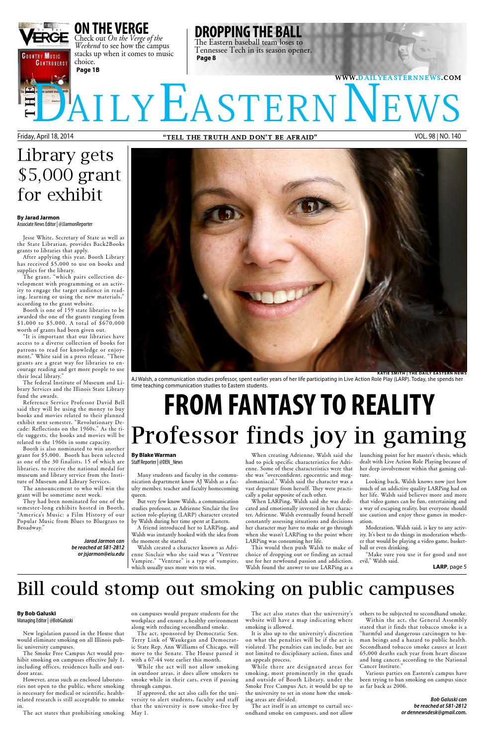 4 18 14 by The Daily Eastern News - Issuu