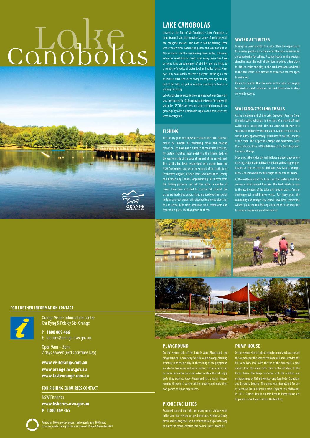Lake Canobolas by Orange City Council - Issuu