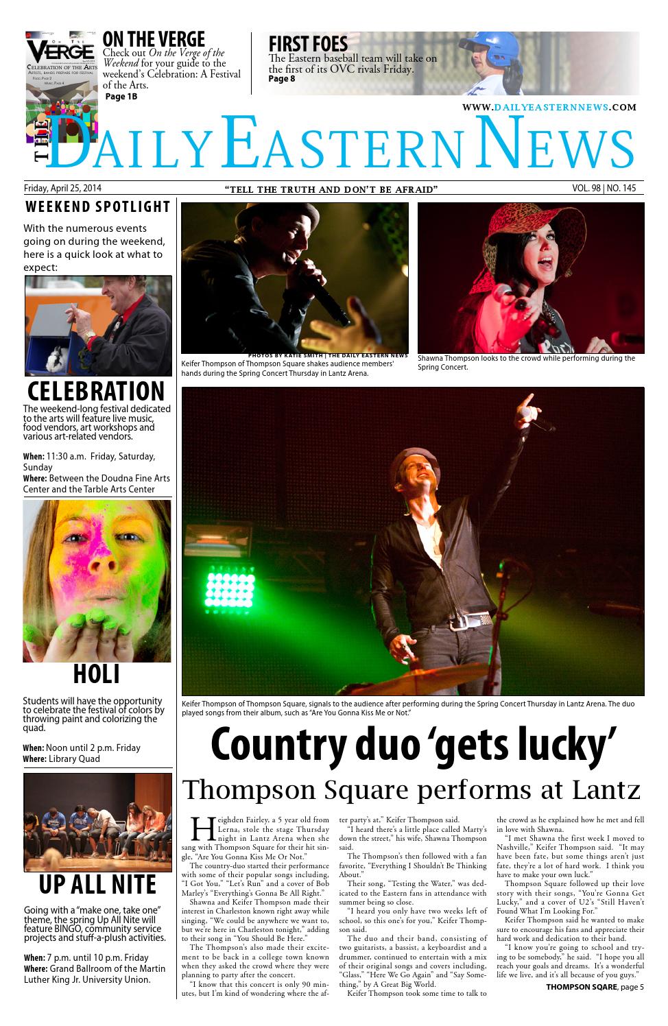 April 25 14 by The Daily Eastern News - Issuu