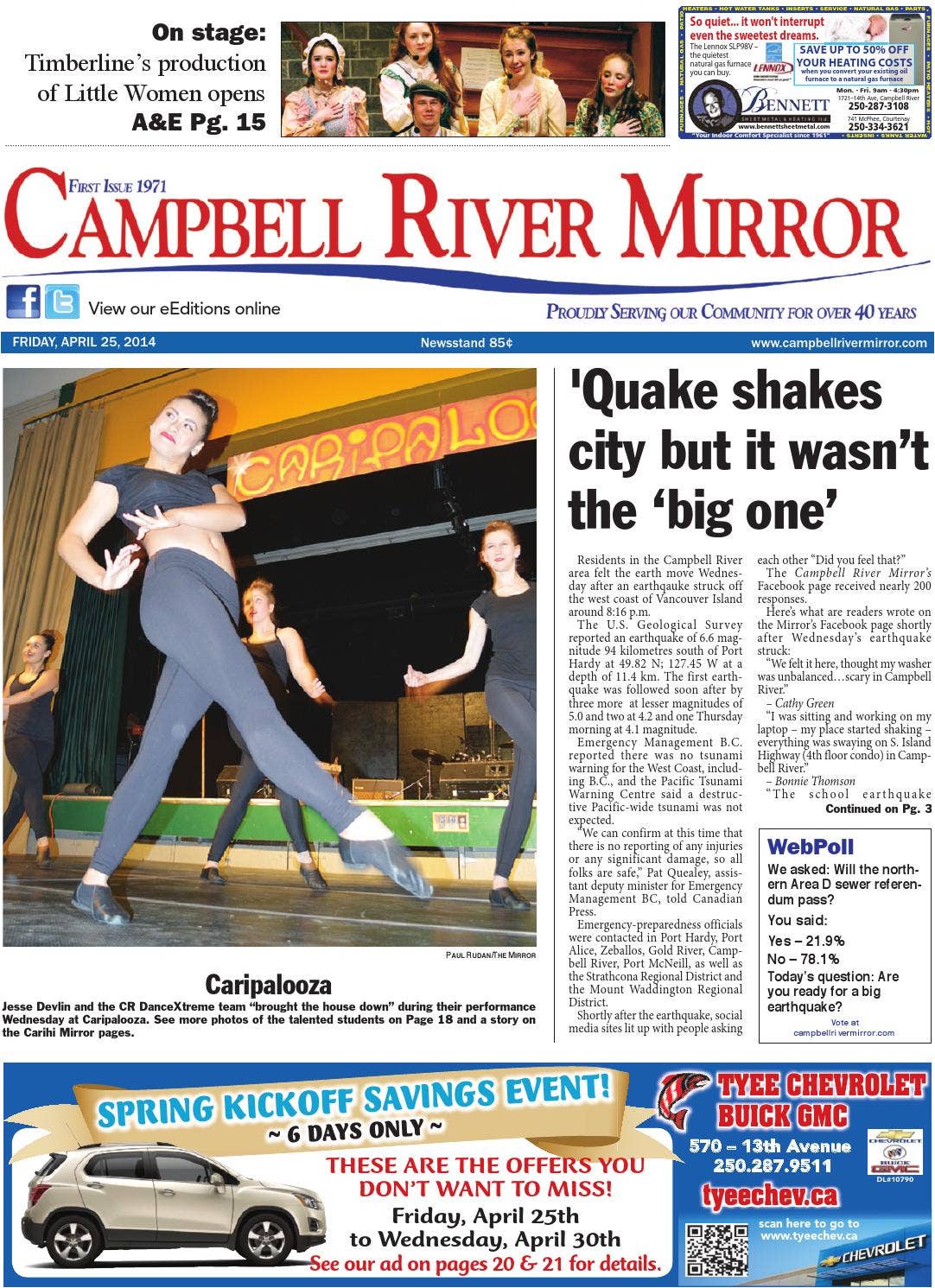 Campbell River Mirror, April 25, 2014 by Black Press Media Group - Issuu
