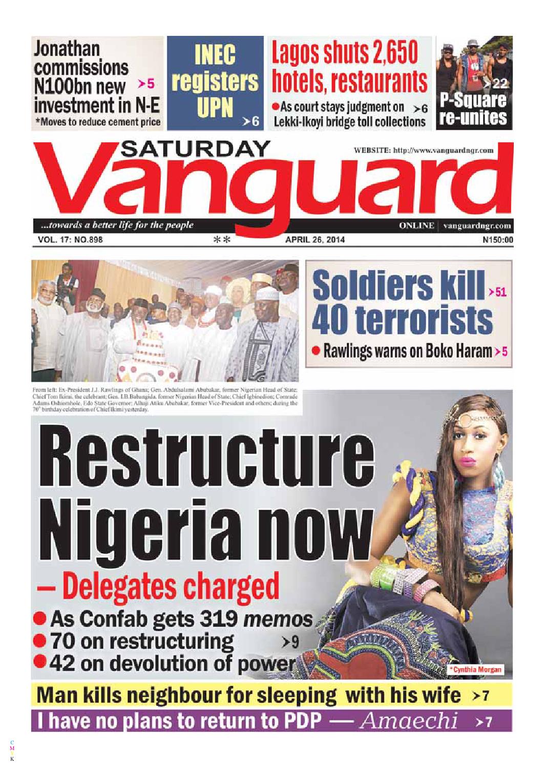 Restructure Nigeria now - Delegates charged by Vanguard Media Limited ...