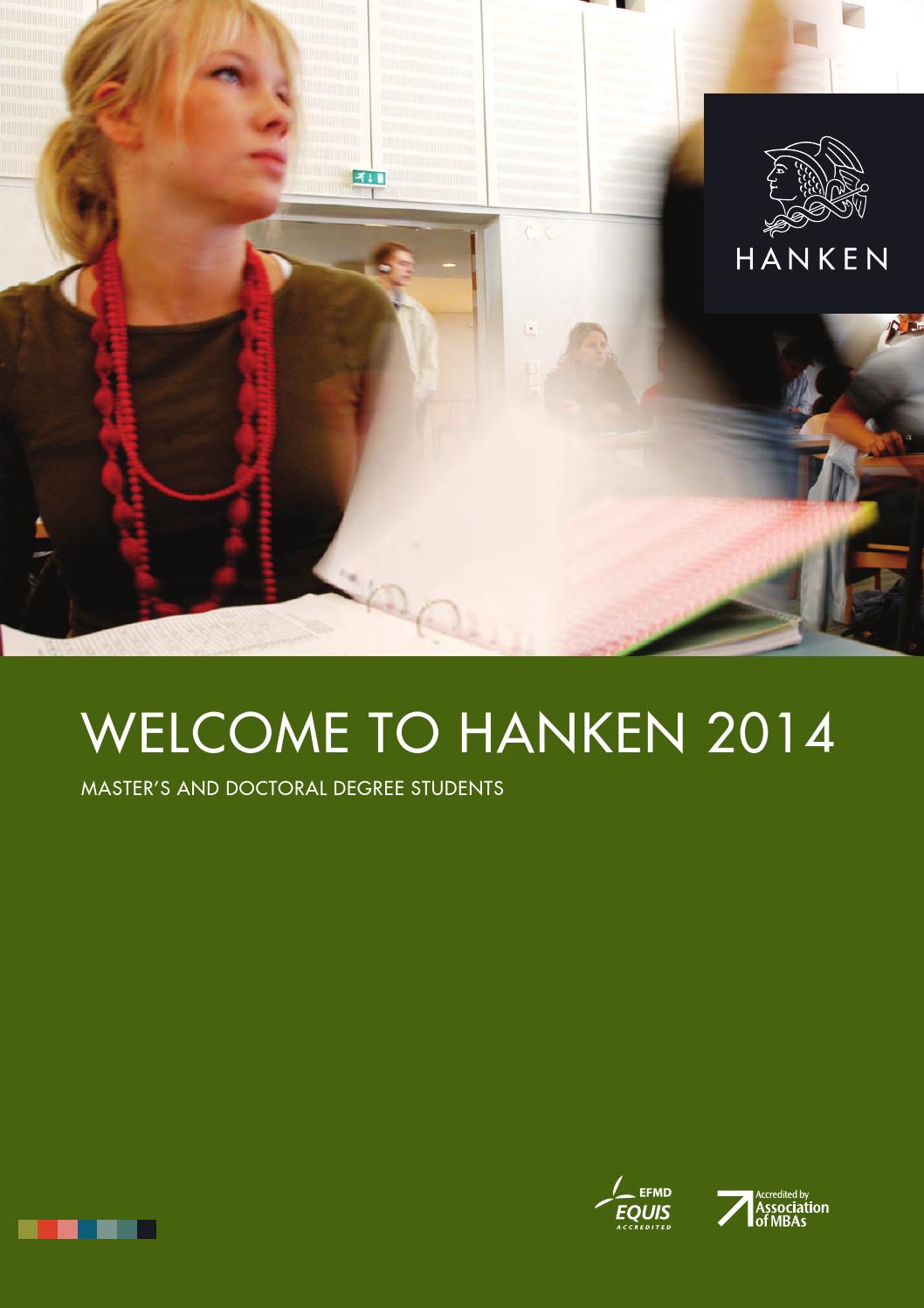 Hanken Welcome Guide 2014 by Hanken School of Economics - Issuu