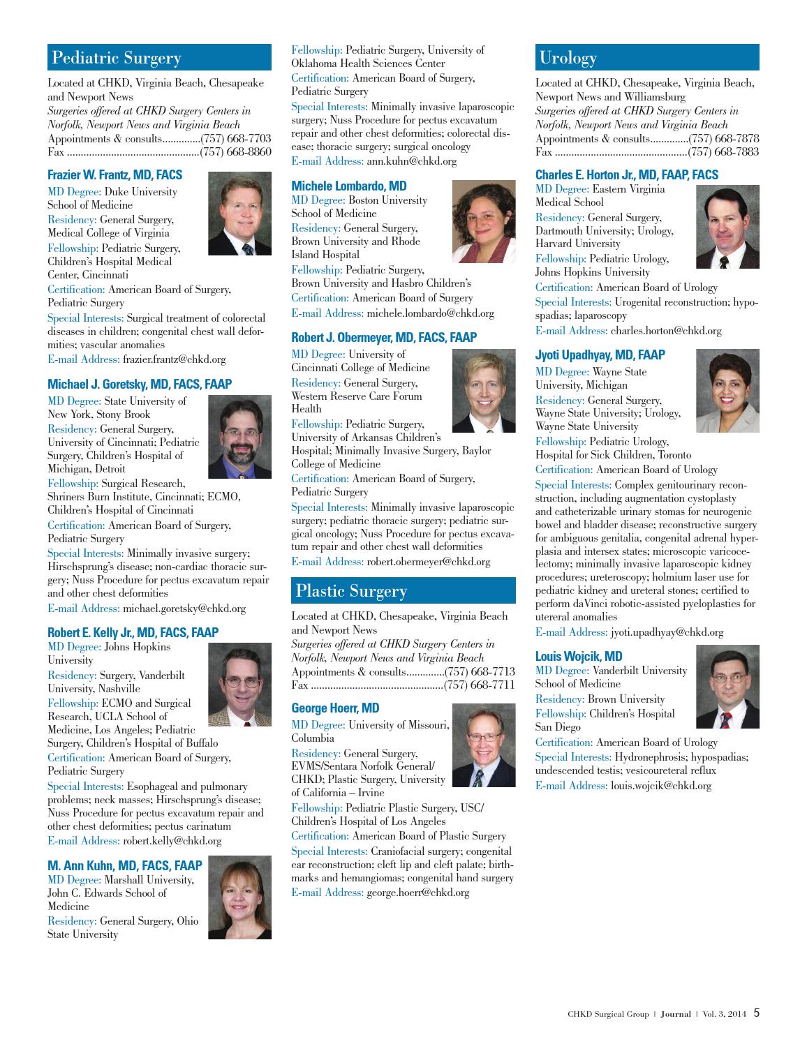 CHKD Surgical Group Journal, Volume 3, 2014 by Children's Hospital of ...