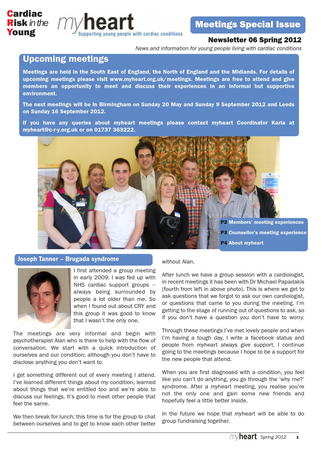 Myheart Newsletter - Issue 6 by Cardiac Risk in the Young - Issuu