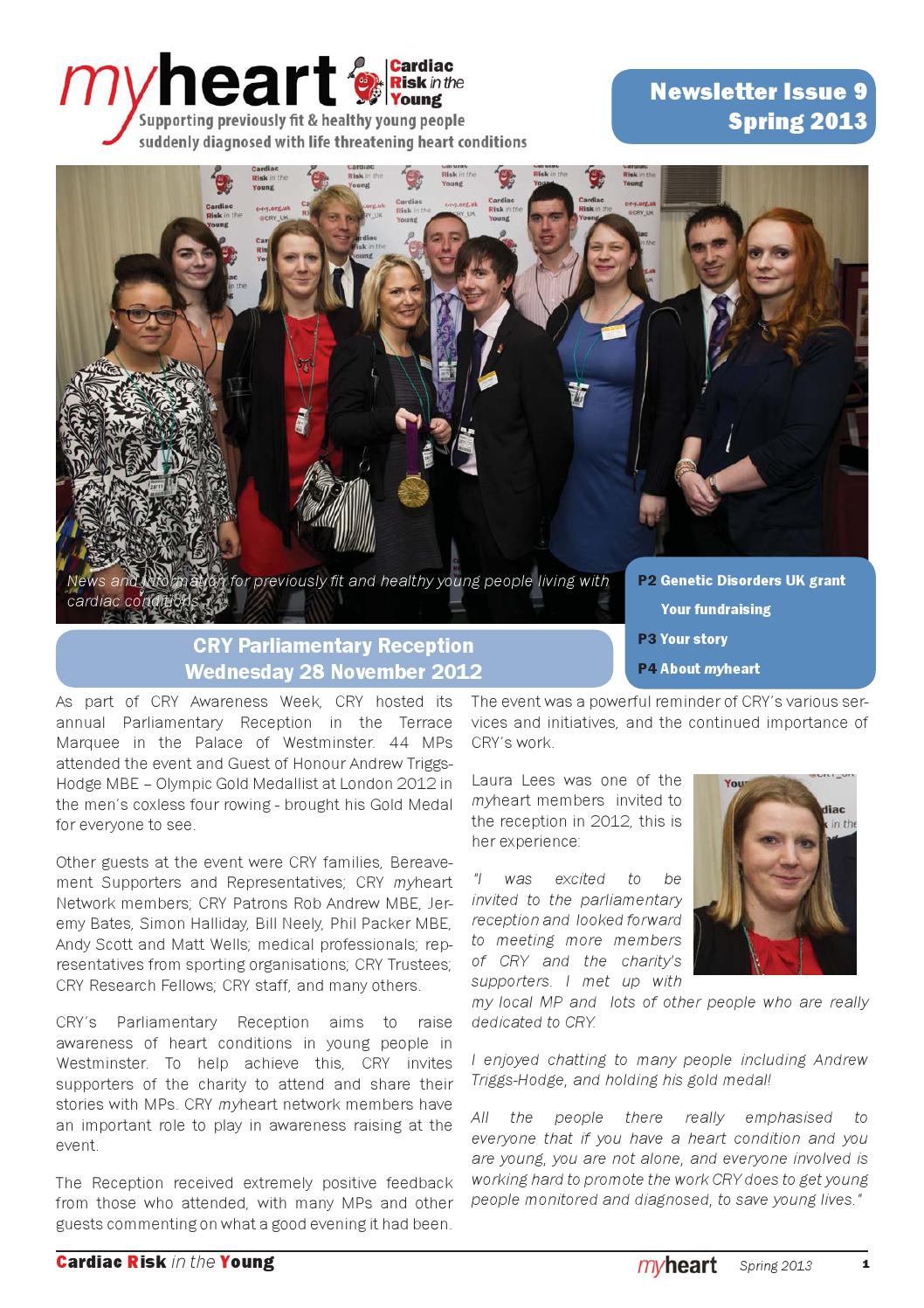 Myheart Newsletter - Issue 9 by Cardiac Risk in the Young - Issuu