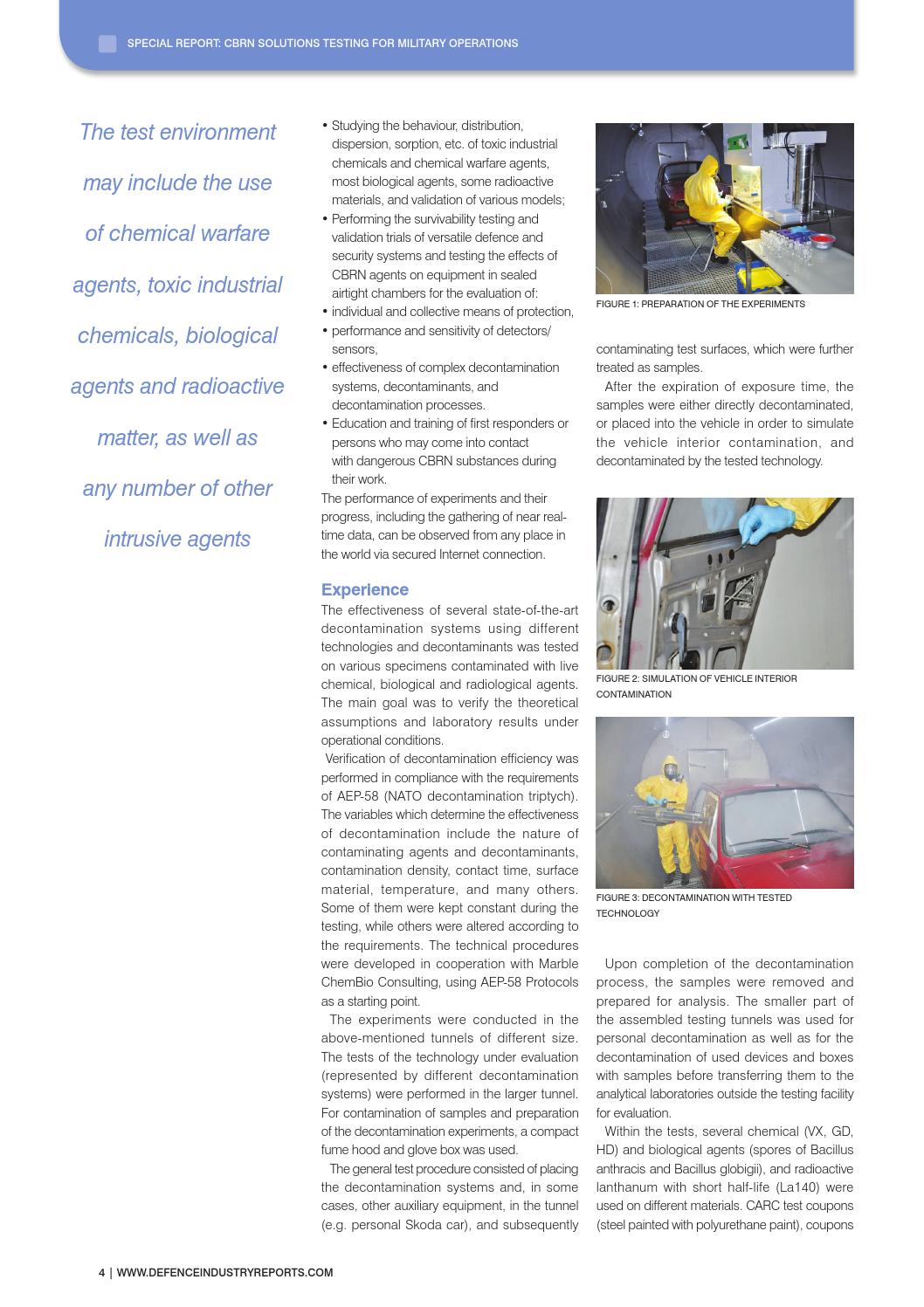 Special Report – CBRN Solutions Testing for Military Operations NINCB ...