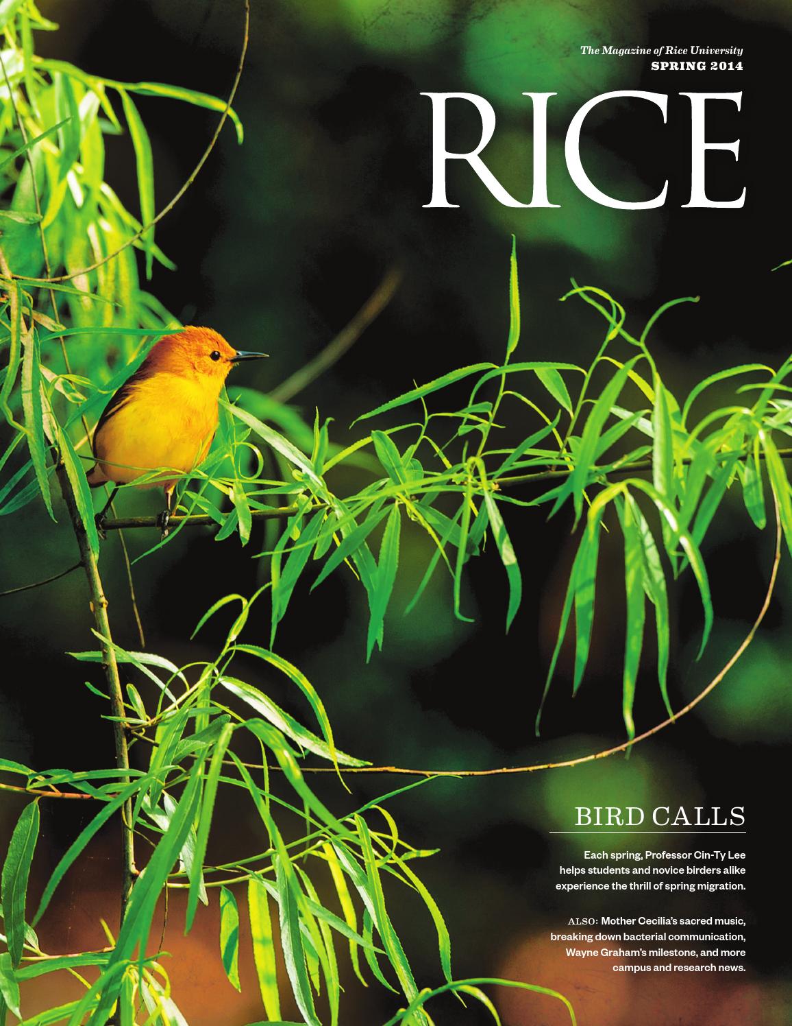 Rice Magazine | Spring 2014 by Rice University - Issuu