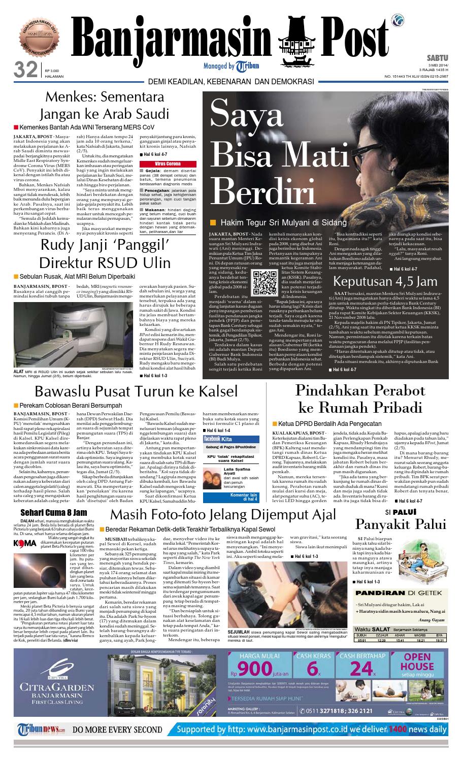 Banjarmasin Post Sabtu, 3 Mei 2014 by Banjarmasin Post - Issuu