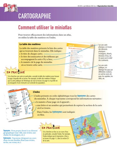 Géo à la carte_Fascicule Cartes et croquis by Les Éditions CEC - Issuu