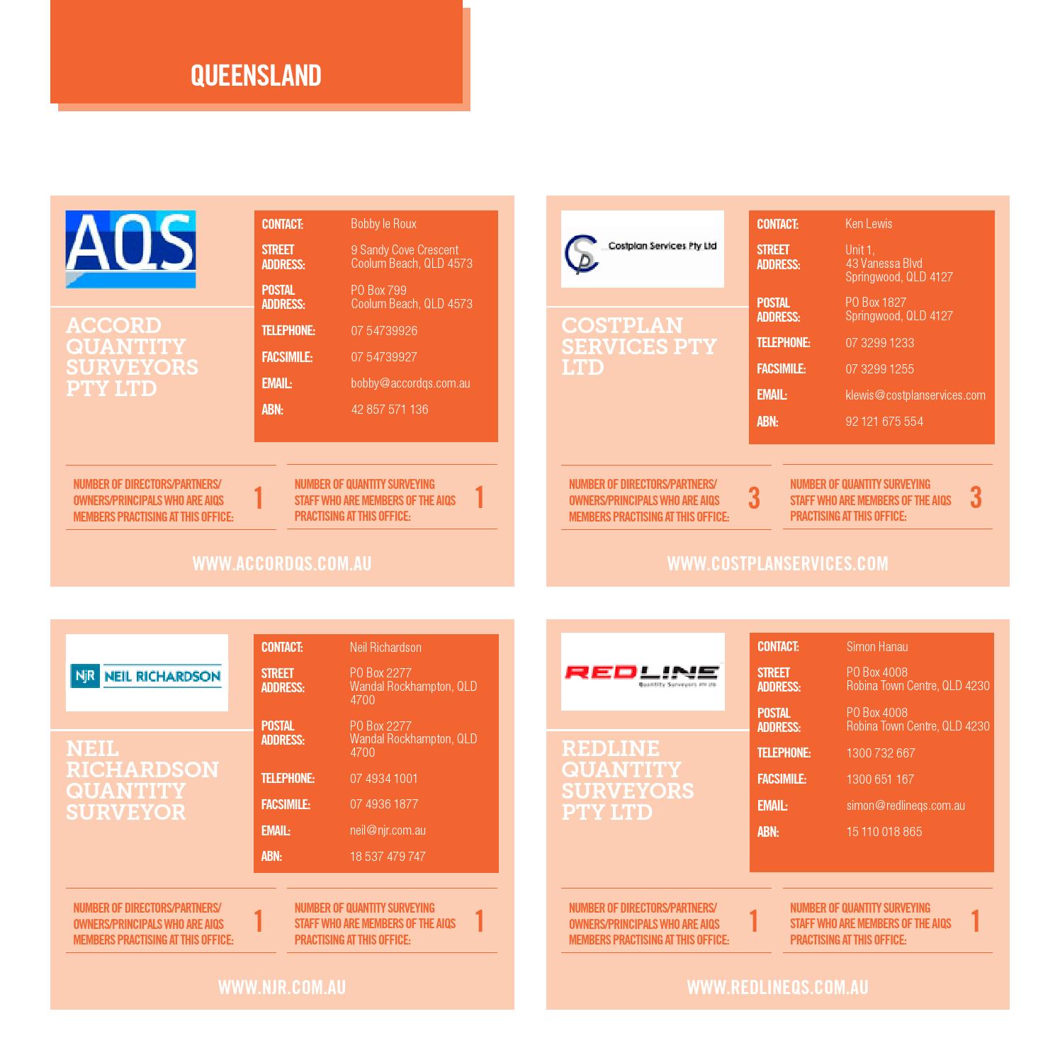 AIQS A-list 2014 by Australian Institute of Quantity Surveyors - Issuu