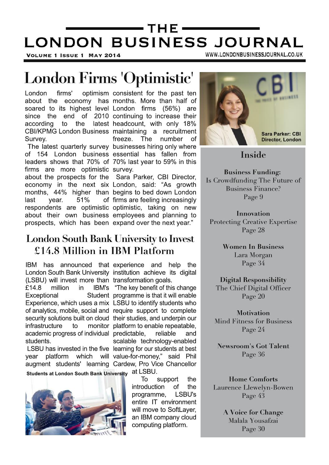 The London Business Journal_Volume 1 Issue 1_May 2014 by The London ...
