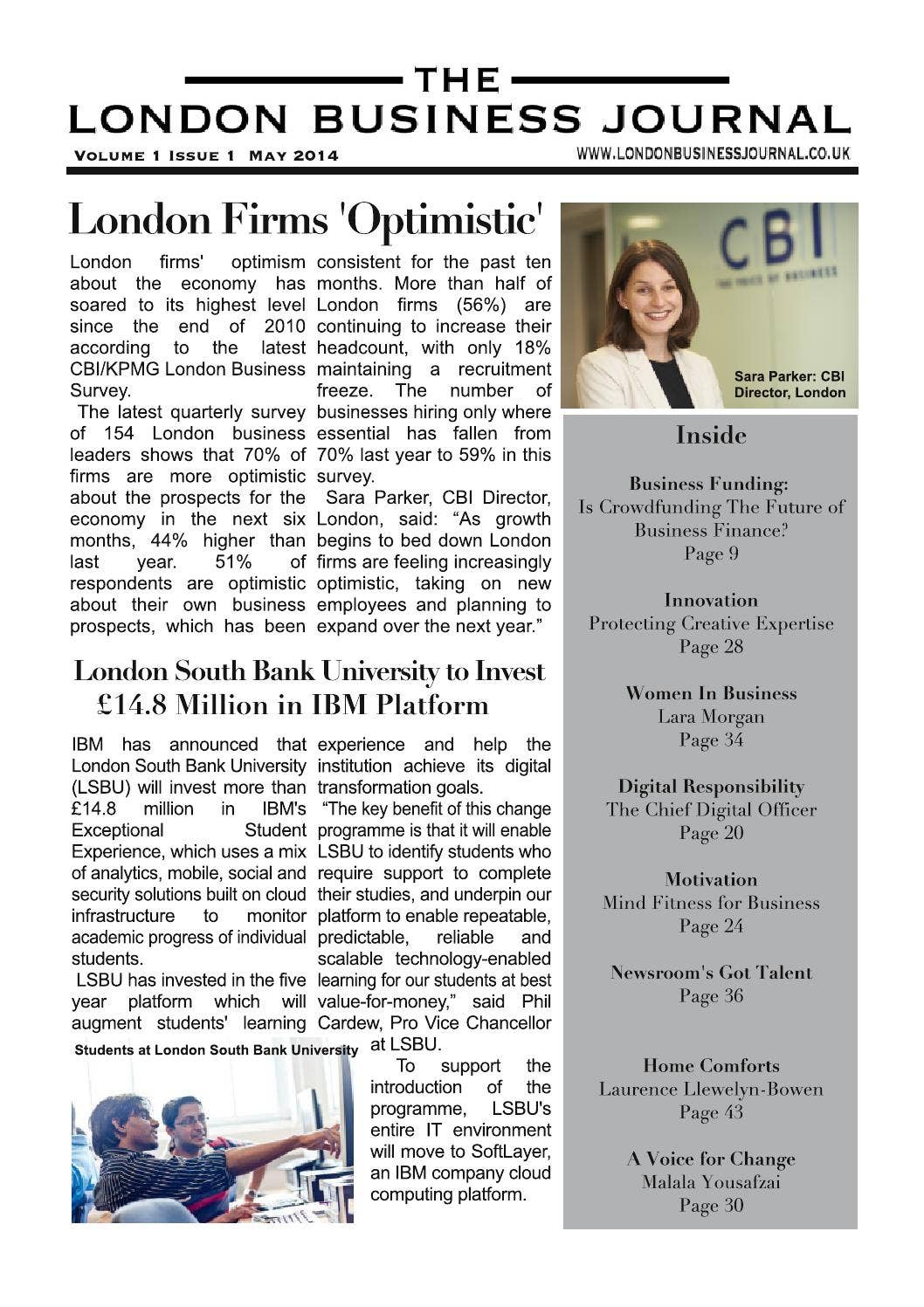 The London Business Journal_Volume 1 Issue 1_May 2014 by The London ...