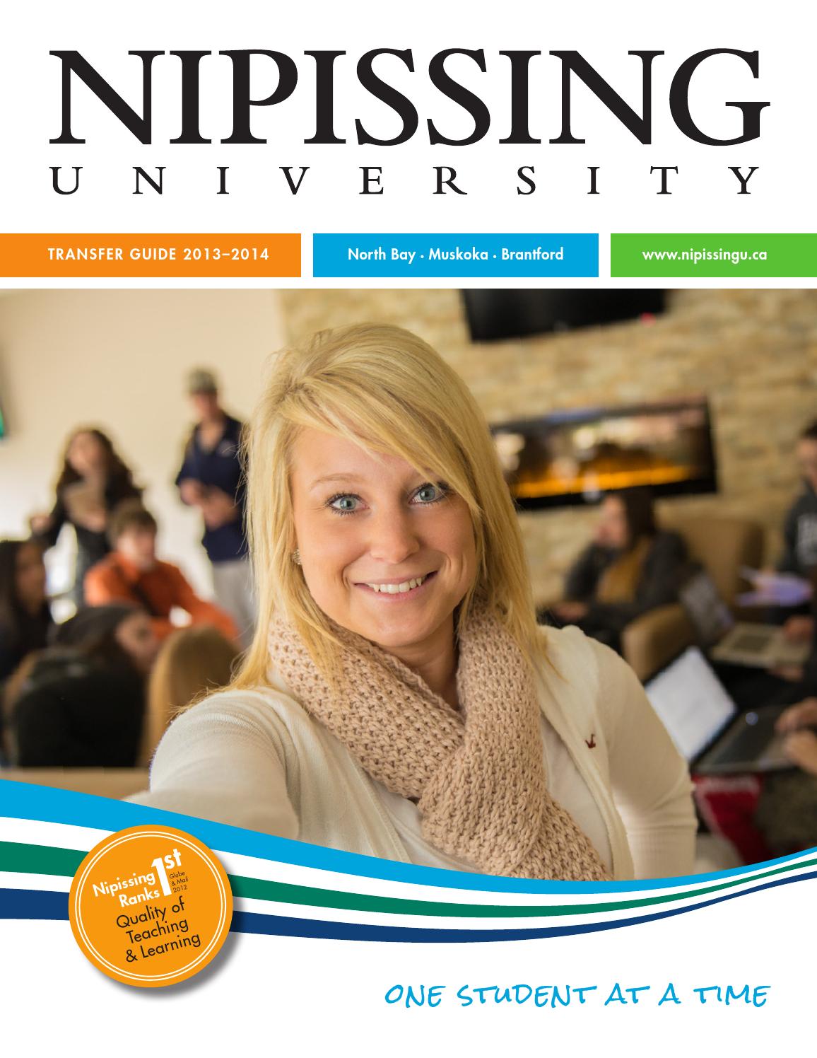 Transfer Guide 2014 by Nipissing University - Issuu