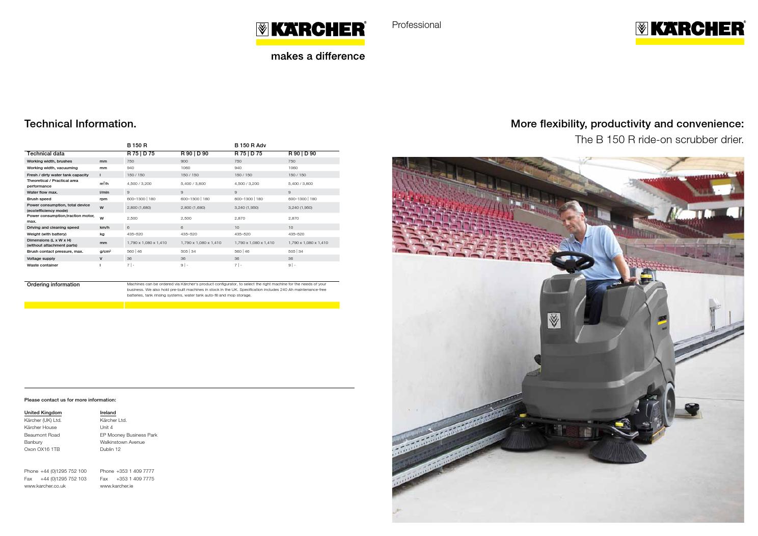 Kärcher B 150 Brochure by Cogent Multimedia Ltd - Issuu