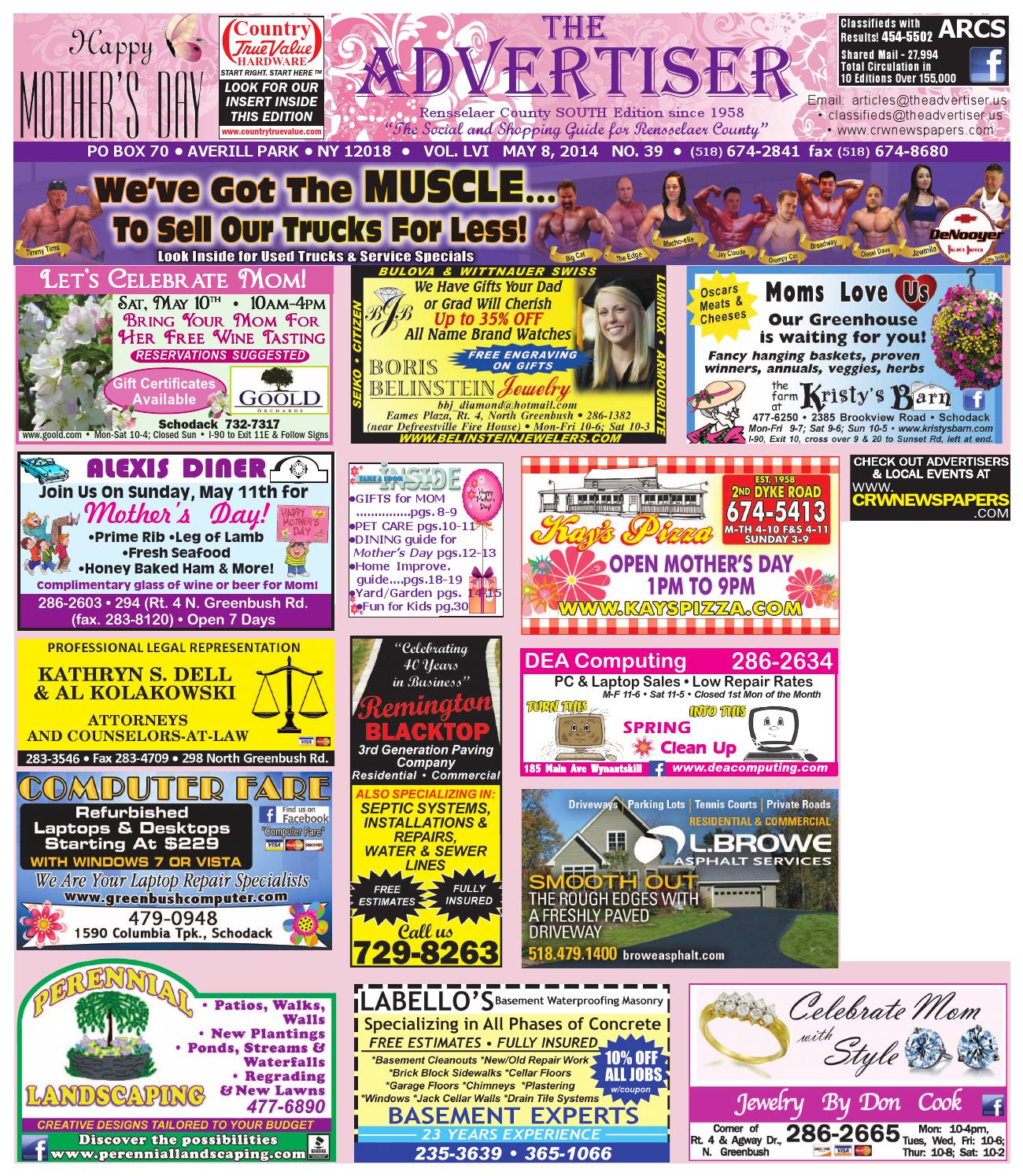 Advertiser South Pennysaver 050814 by Capital Region Weekly Newspapers ...