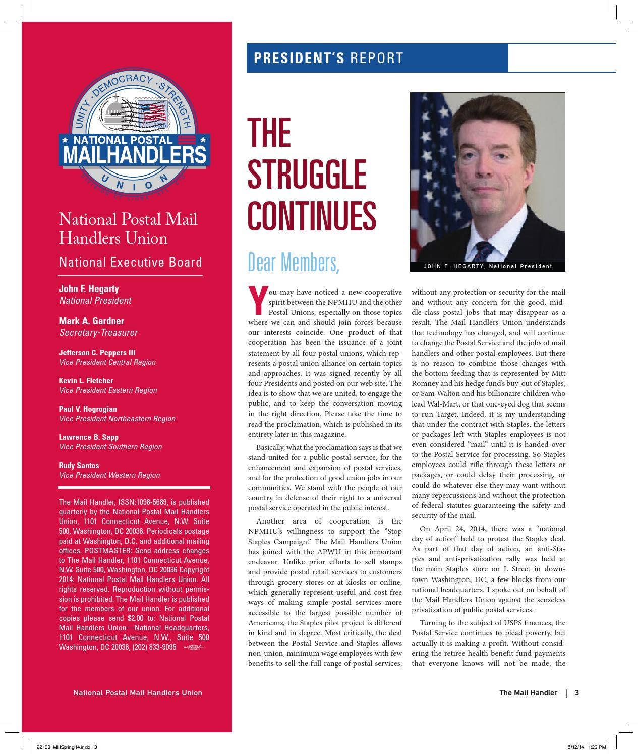 The Mail Handler by National Postal Mail Handlers Union - Issuu