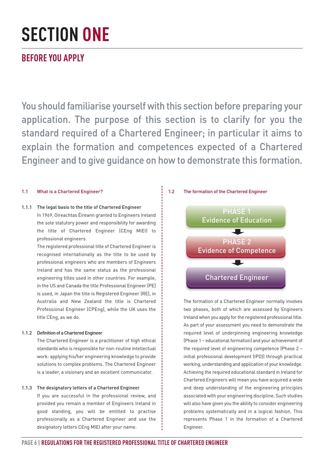 Engineer Ireland Chartered Engineer Regulations by Th!nk Media - Issuu