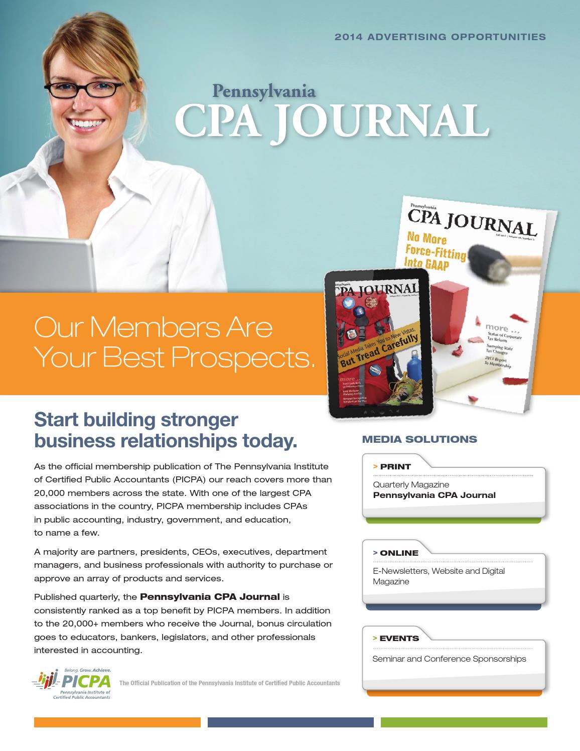 CPA Journal 2014 Advertising Opportunities by The Warren Group - Issuu