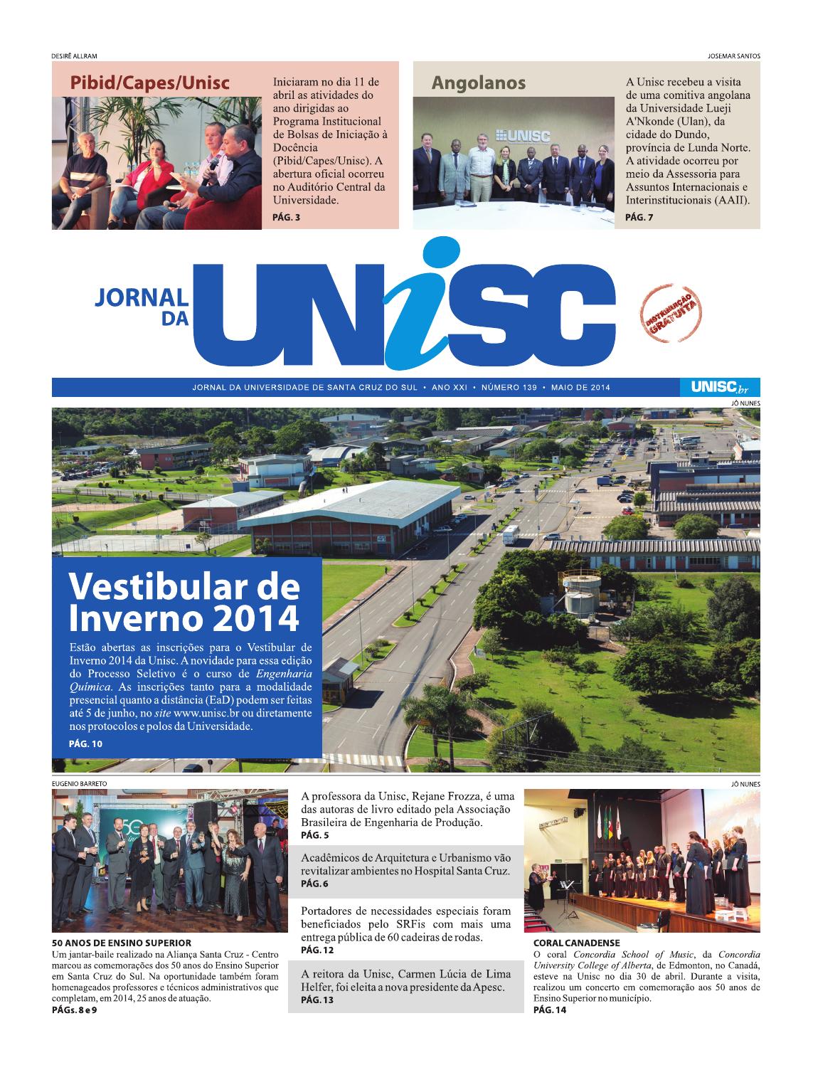Jornal da Unisc 139 by UNISC Santa Cruz do Sul - Issuu
