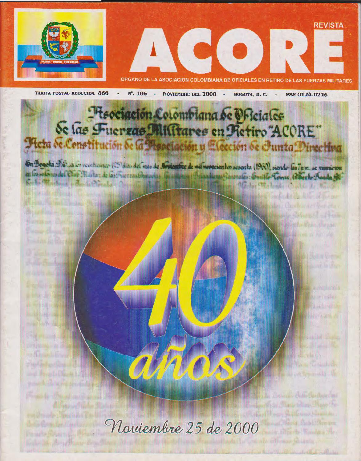 Revista edición 106 noviembre 2000 by ACORE - Issuu