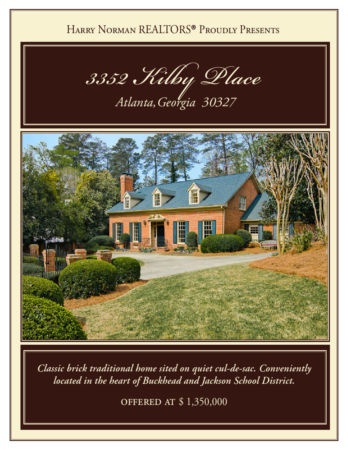 3352 Kilby Place by Harry Norman - Buckhead NW Office - Issuu