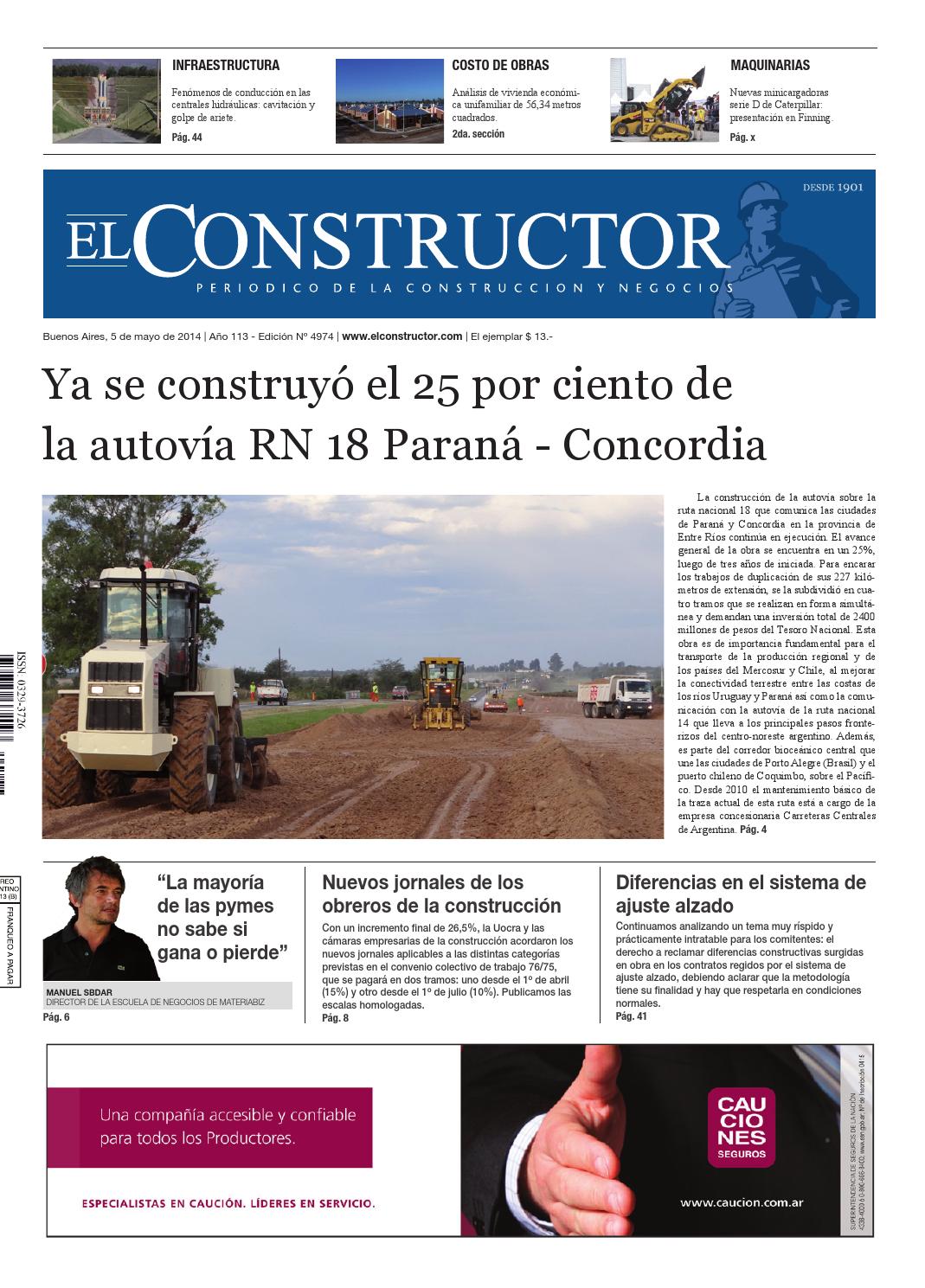 El Constructor 05/05/2014 - N° 4974 Año 113 by ELCO Editores - Issuu