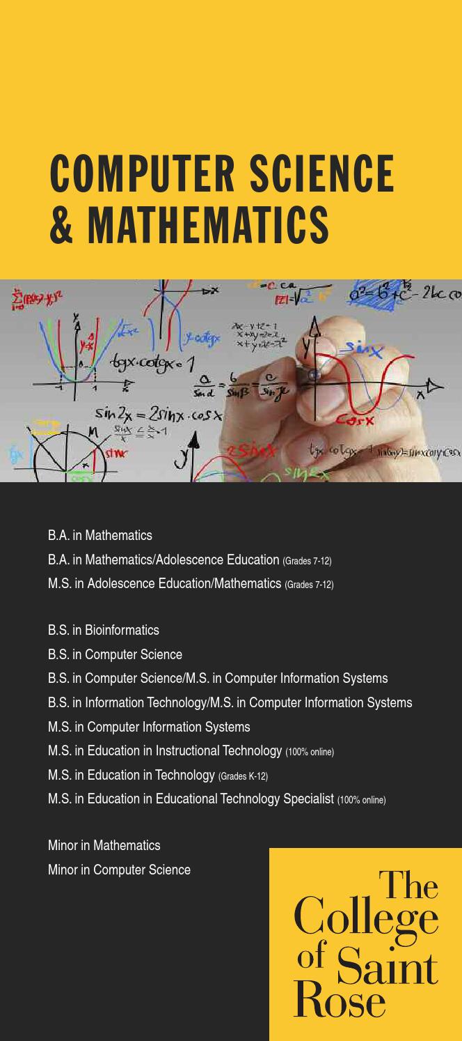 Computer Science & Mathematics at The College of Saint Rose by The ...
