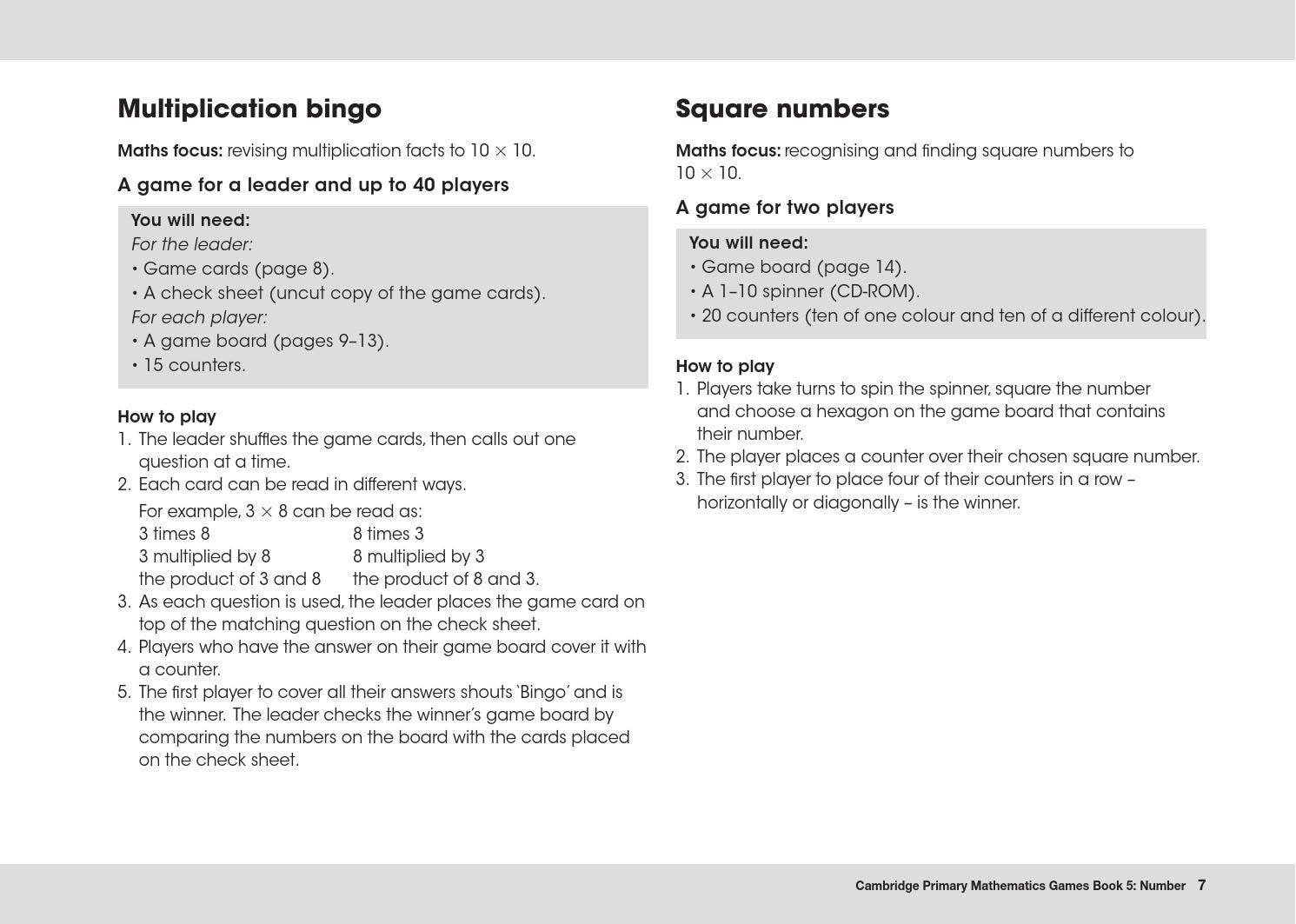 Cambridge Primary Mathematics Games Book 5 by Cambridge International ...