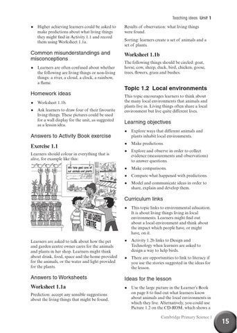 Cambridge Primary Science Teacher's Resource 1 by Cambridge ...