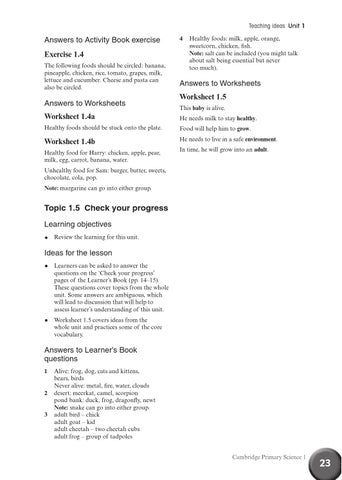 Cambridge Primary Science Teacher's Resource 1 by Cambridge ...