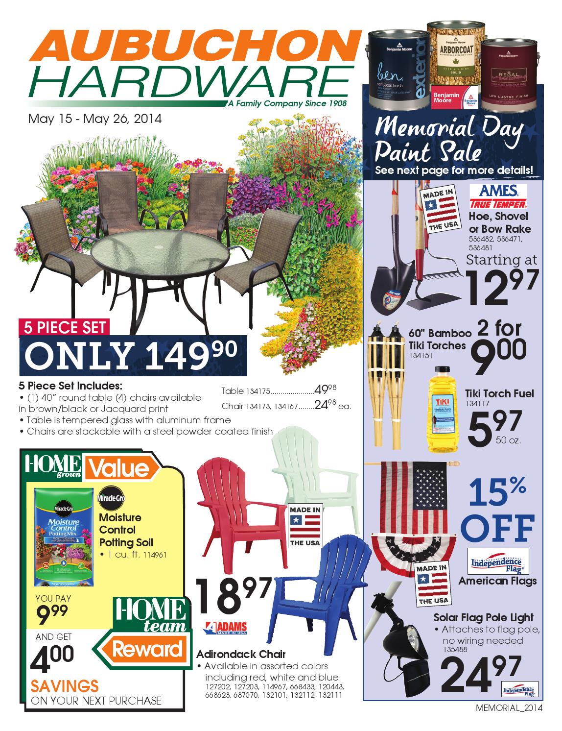 Memorial Day 2014 Sales Flyer by Aubuchon Hardware - Issuu