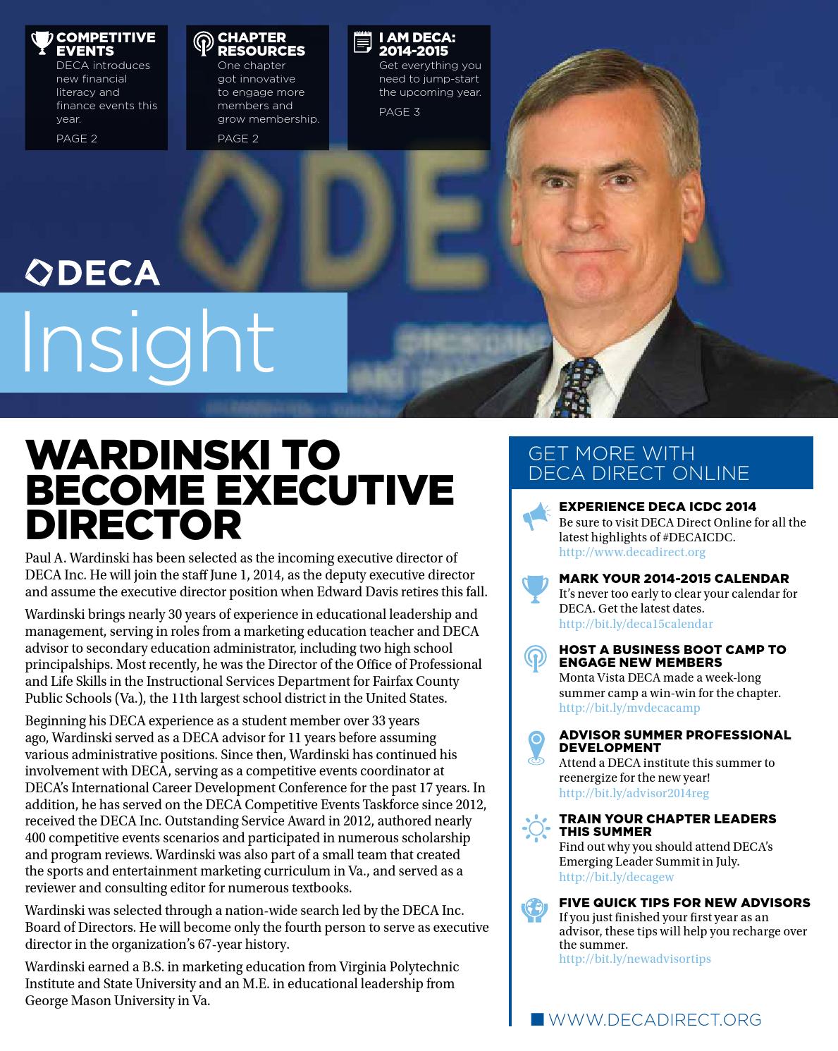 DECA Insight | March-April 2014 by DECA Inc. - Issuu