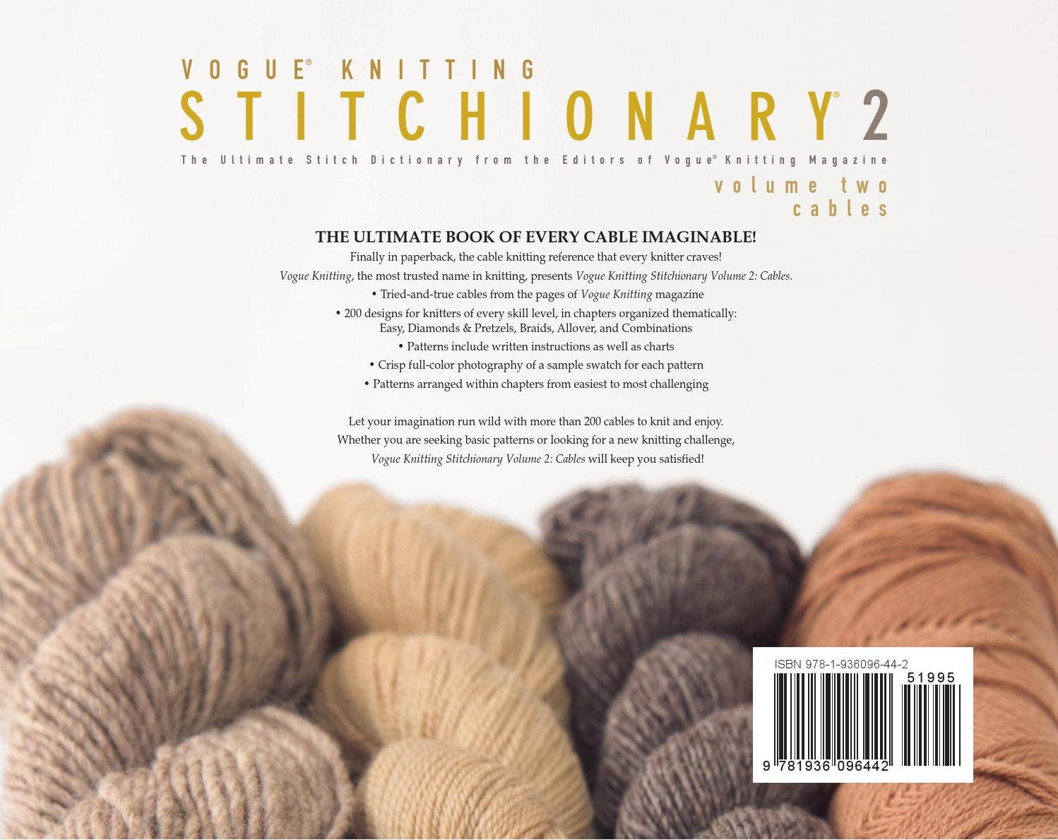 Vogue® Knitting Stitchionary® Volume Two: Cables by Sixth&Spring Books ...