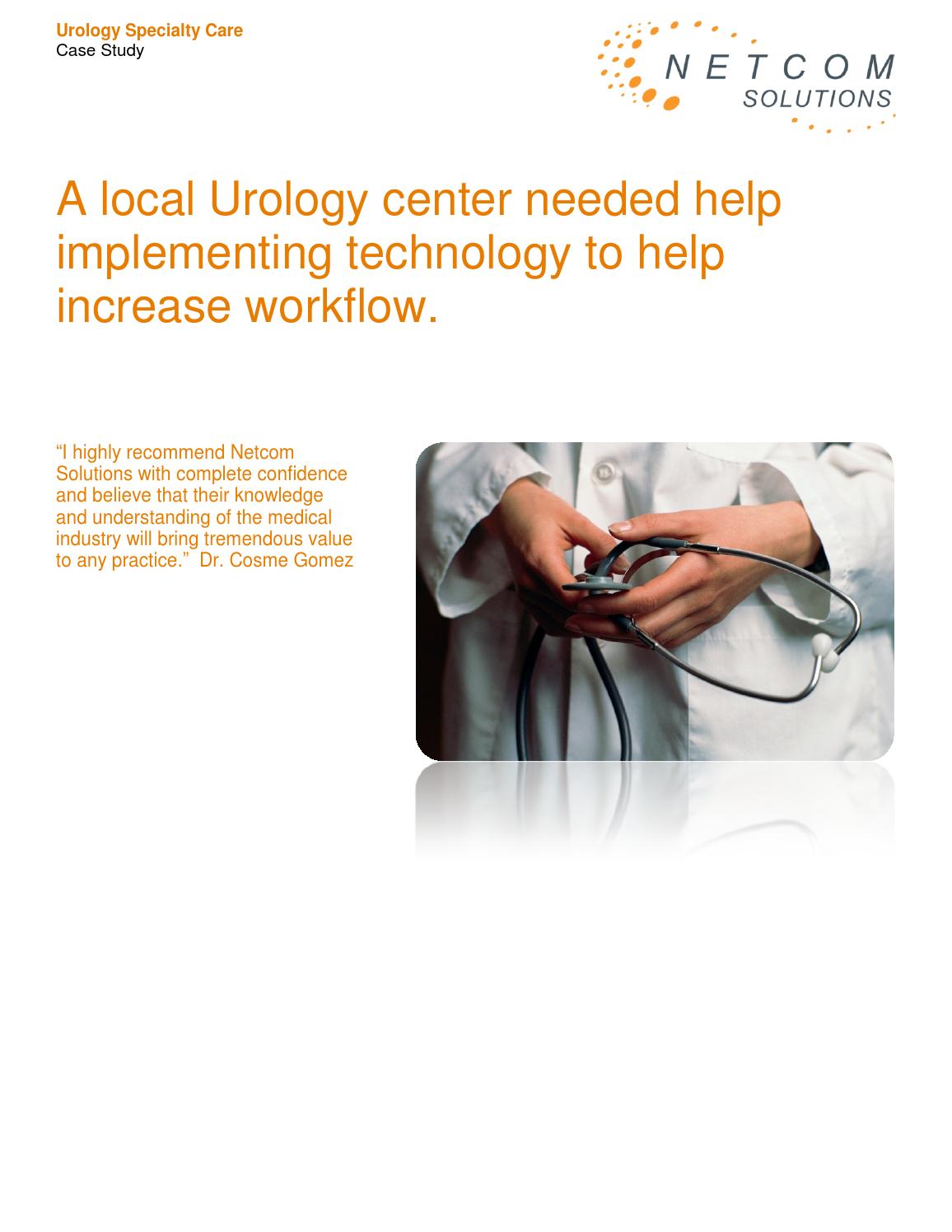 Urology specialty care case study pdf by Derek Brown - Issuu