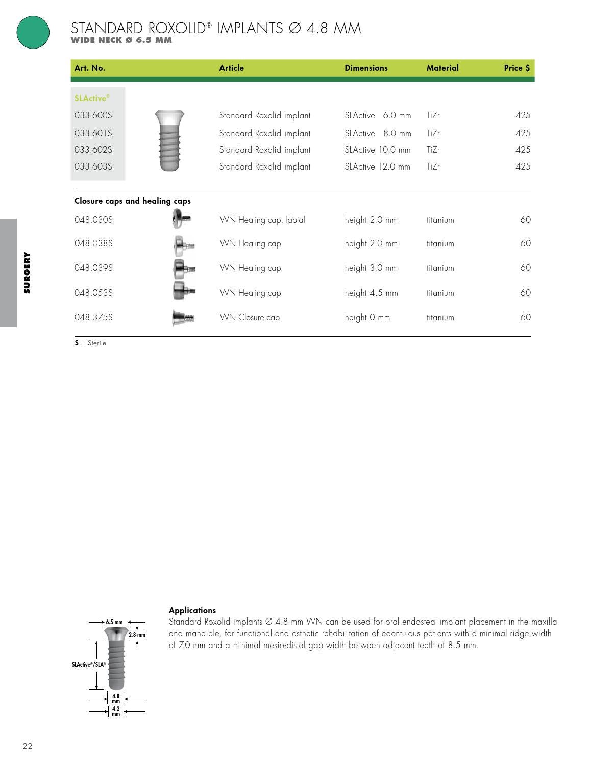 Straumann USA Product Catalog 2014 by Institut Straumann AG - Issuu