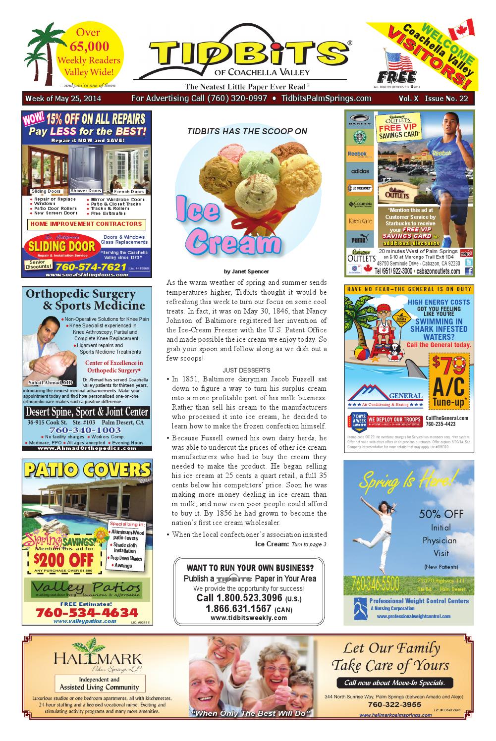 Vol. 10: #22 • Tidbits Has the Scoop on Ice Cream • (5/25/14) Tidbits ...