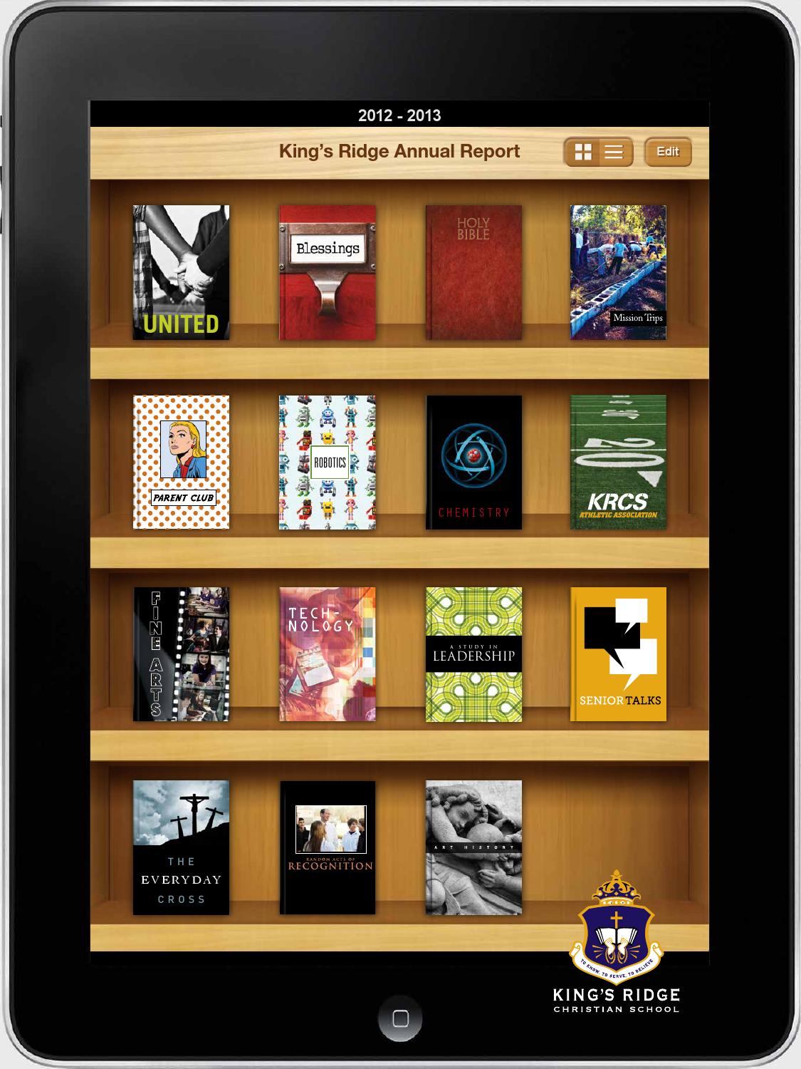 King's Ridge Christian School 2012-2013 Annual Report by King's Ridge ...