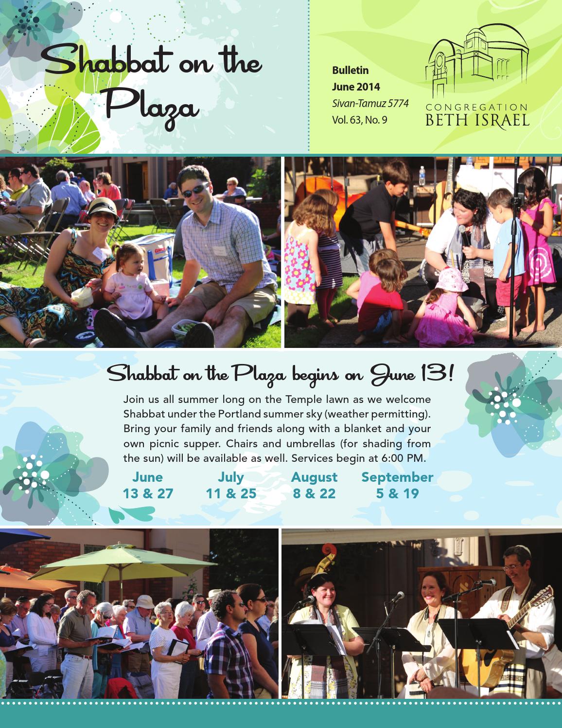 June 2014 Bulletin - Congregation Beth Israel, Portland Oregon by ...