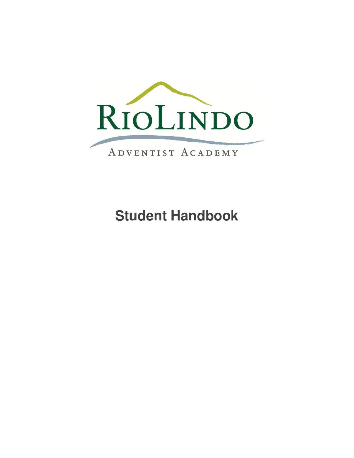 Rio Lindo Student Handbook by Rio Lindo Adventist Academy - Issuu