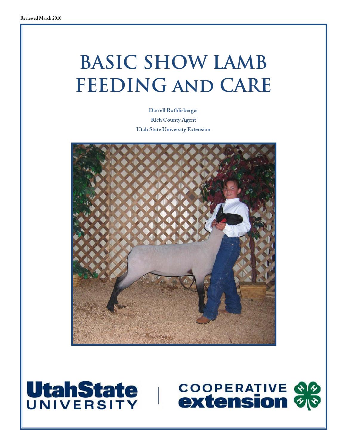 Basic Show Lamb Feeding and Care by Utah State University Extension - Issuu